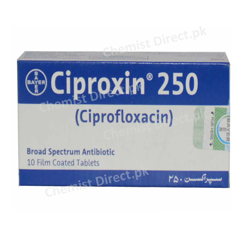 Ciproxin 250mg Tablet – ChemistDirect.pk