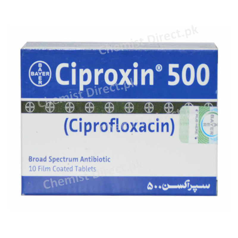 Ciproxin 500mg Tablet – ChemistDirect.pk