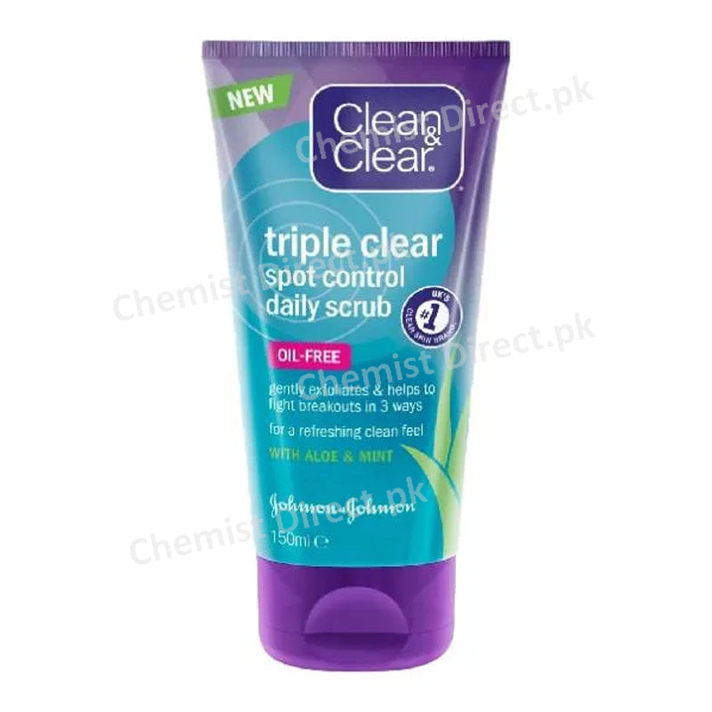Clean & Clear Triple Clear Spot Control Daily Scrub 150ml ...