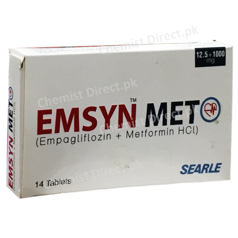 Emsyn Met 12.5+1000mg Tablet – ChemistDirect.pk