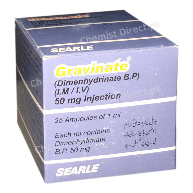 Buy Gravinate 50mg Injection online on Chemist Direct.pk Pharmacy ...